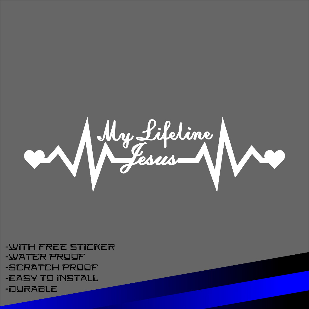 MY LIFELINE JESUS STICKER CUT OUT DECALS | Shopee Philippines