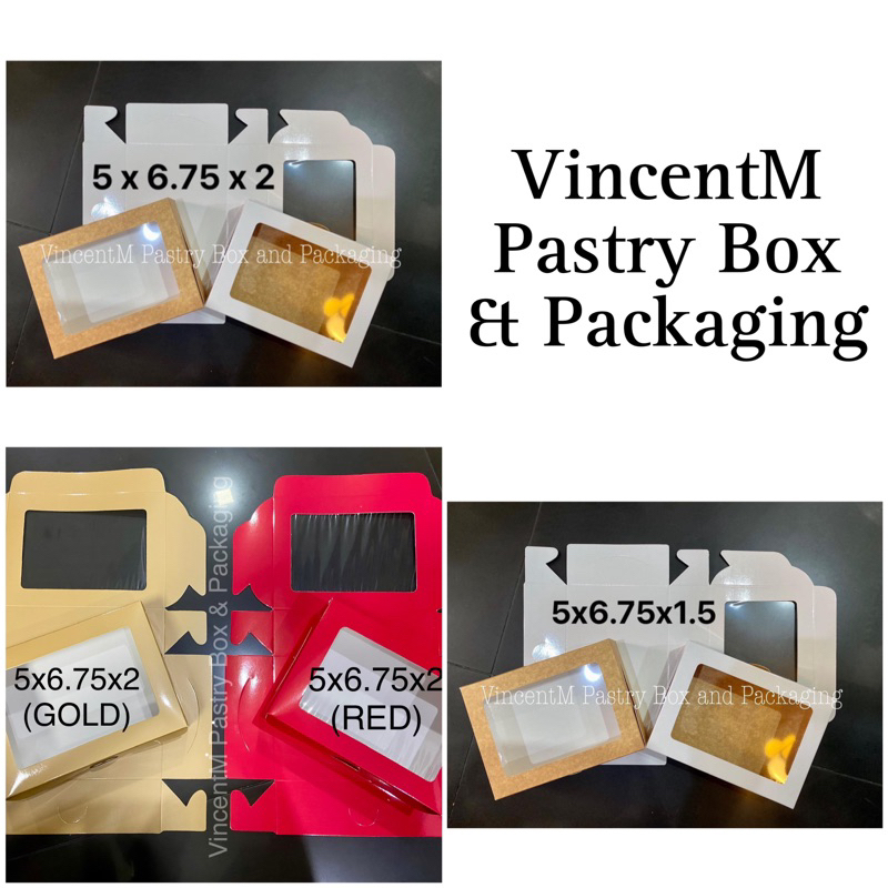 10-40PCS 5x6.75x2/1.5 inches Fruit Cake Box / Sushi box / Brownies box ...