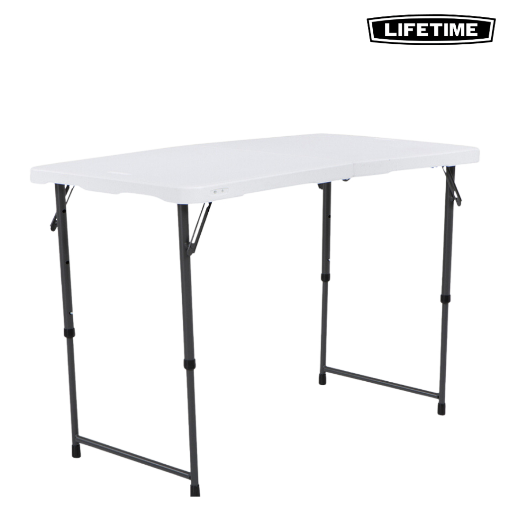 Lifetime USA 4 FT White Table - Compact, Convenient, Designed for ...