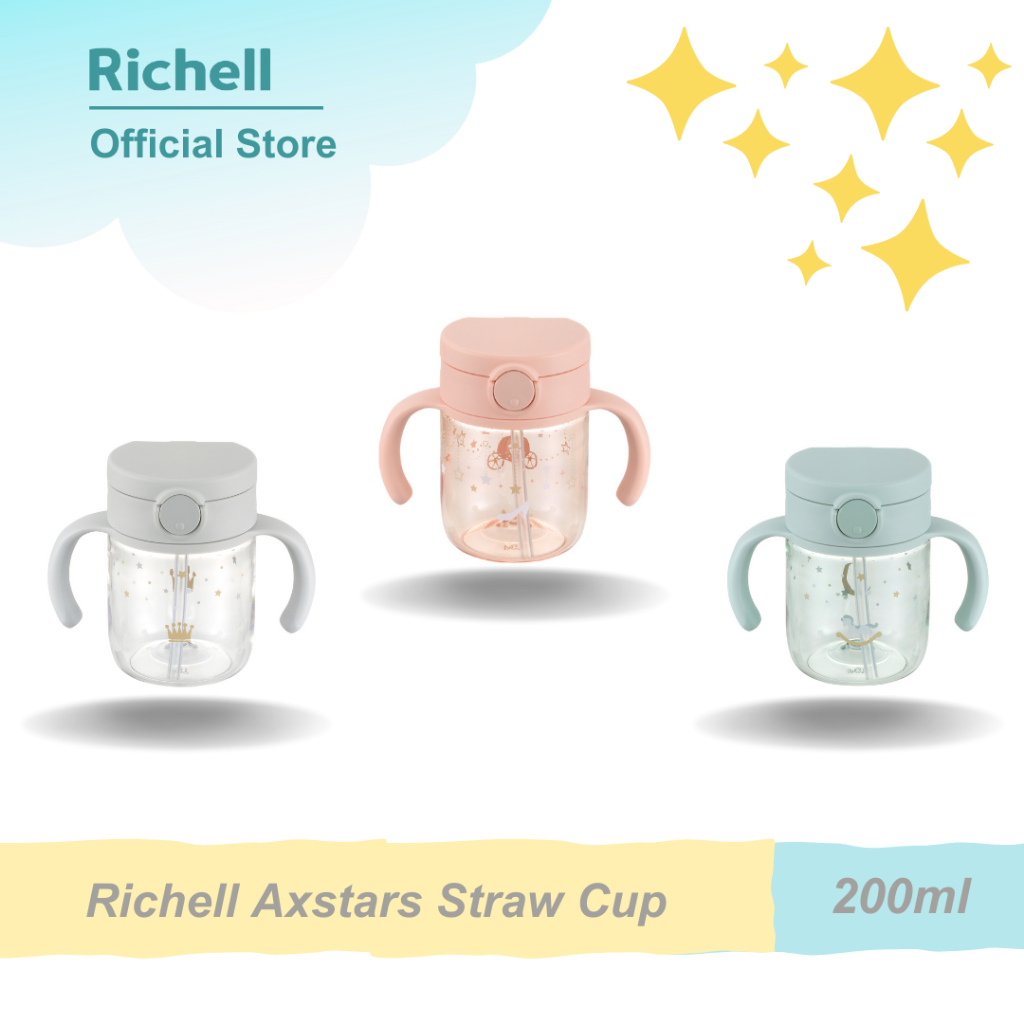 Richell AXSTARS Straw Cup 200 ml | Shopee Philippines