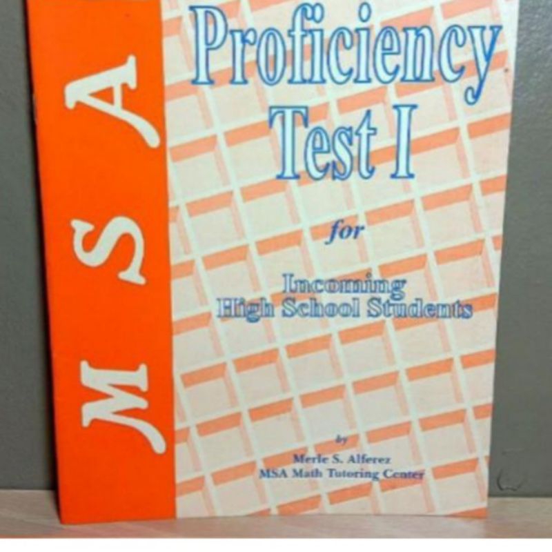MSA PROFICENCY TEST I FOR INCOMING HIGH SCHOOL STUDENTS | Shopee ...
