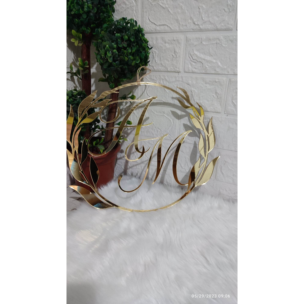 Letter Backdrop Monogram Acrylic Mirror Personalize/Customize Monogram ...