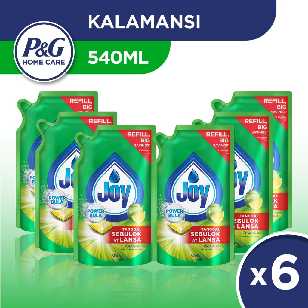 Joy Dishwashing Liquid Kalamansi Lemon Baby Antibac Hygiene Bundle 540ml - 550ml Refill x 6 ...