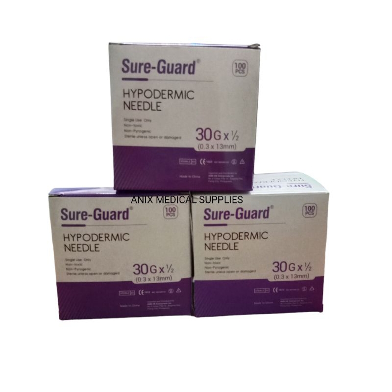 Sure-Guard Hypodermic Needle G30 Sold per Box | Shopee Philippines