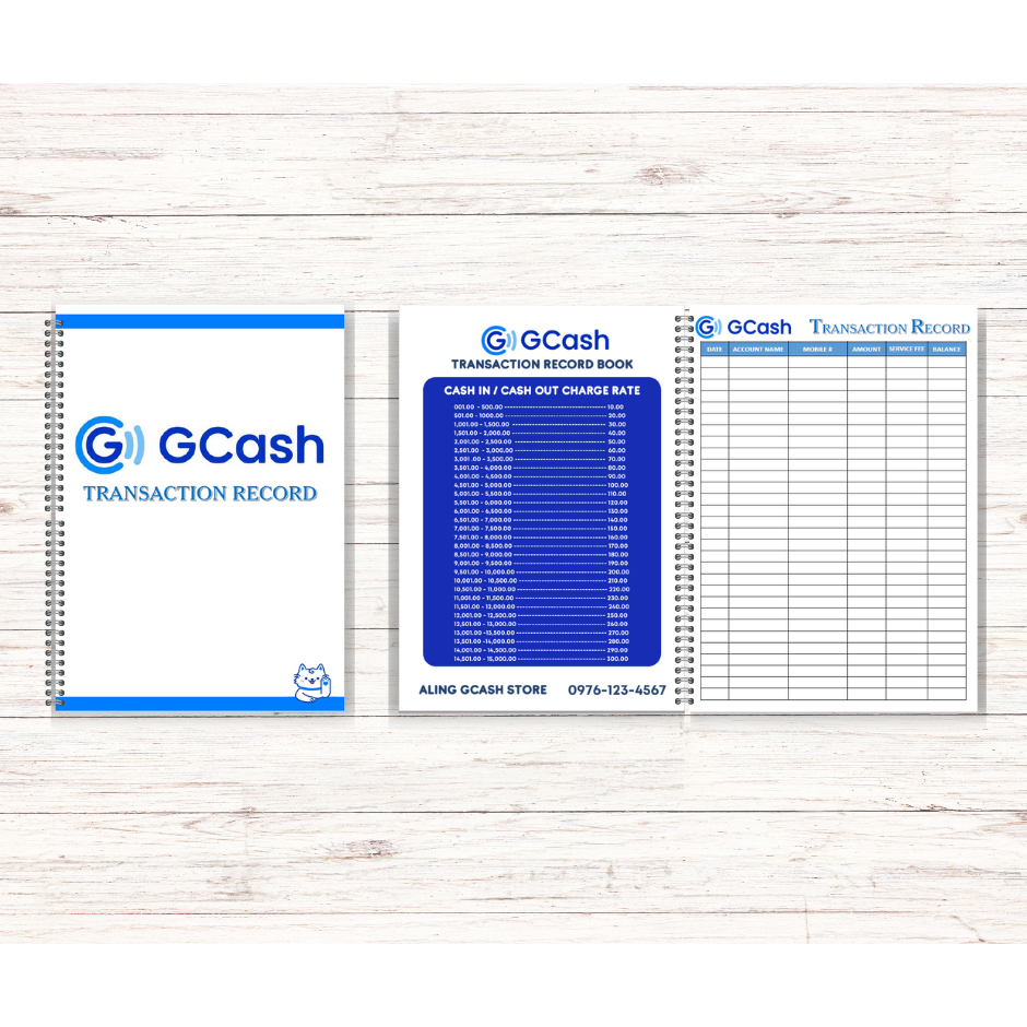 A&J GCash Record Book Transaction Notebook 70 pages Wire Bind | Shopee ...