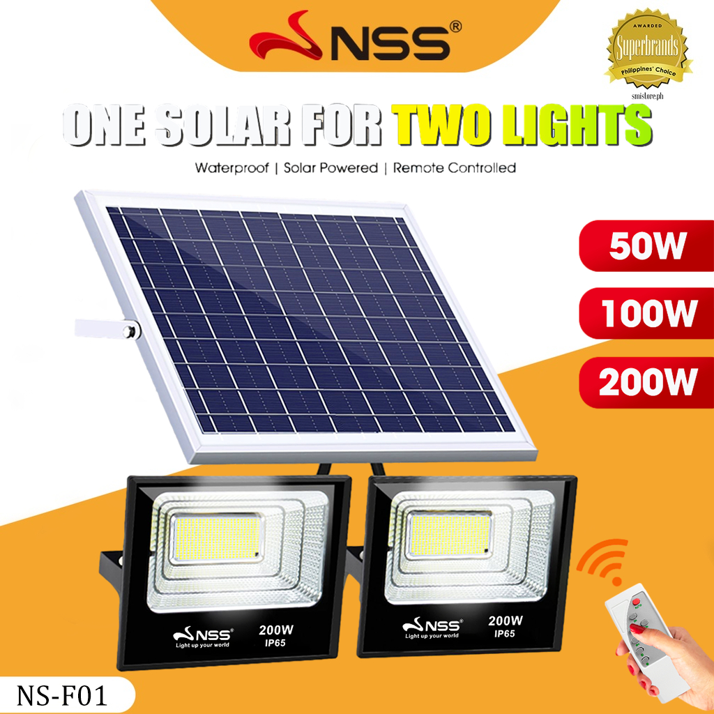 NSS Solar Light Flood Waterproof LED Solar Light Night Outdoor Street ...