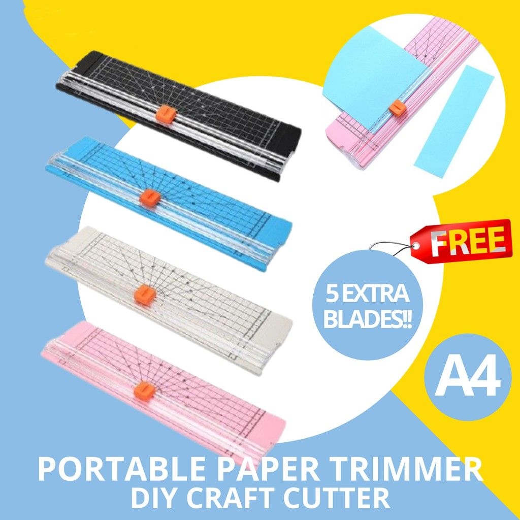 Paper TrimmerA4 Portable Size Plastic Paper Cutter Manual Cutting mat ...