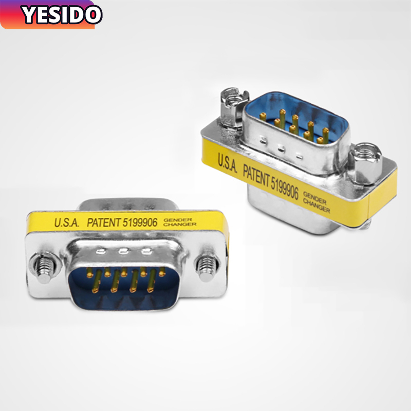 DB9-pin serial port male-to-male conversion head RS232 VGA extension ...