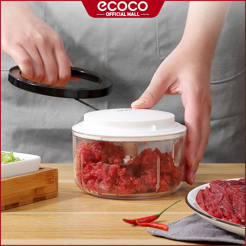 Ecoco Garlic Chopper and Onion Crusher Mini Meat Grinder Manual Food ...