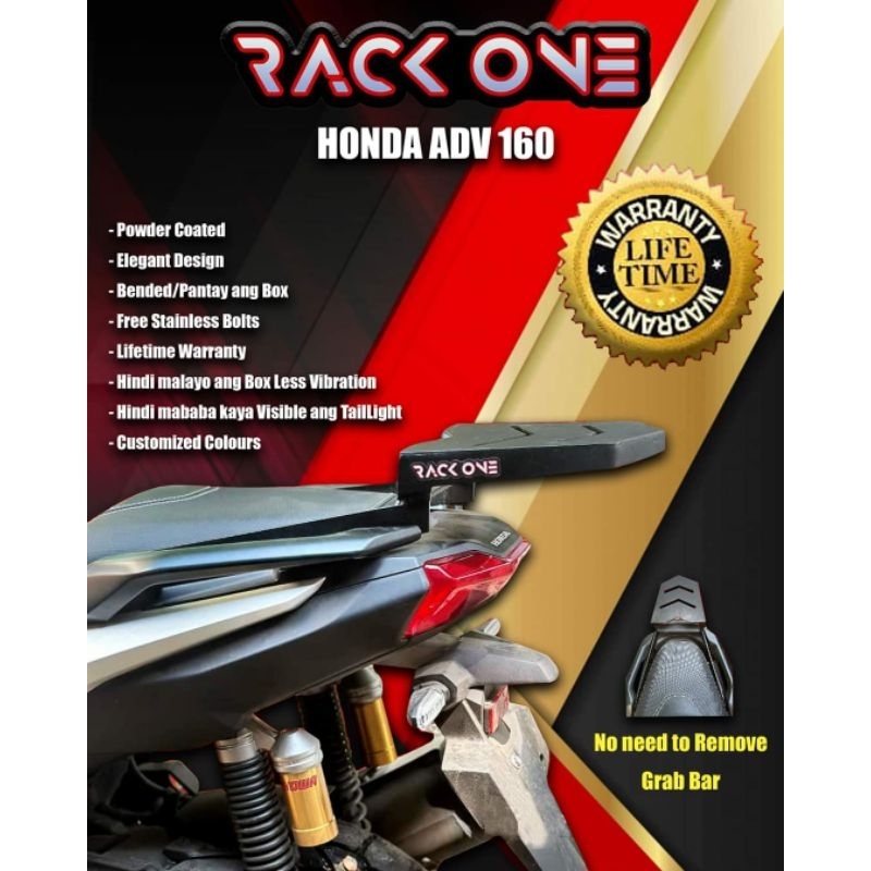 ADV 160 top box bracket (Lifetime warranty) W/out removing grab bar ...