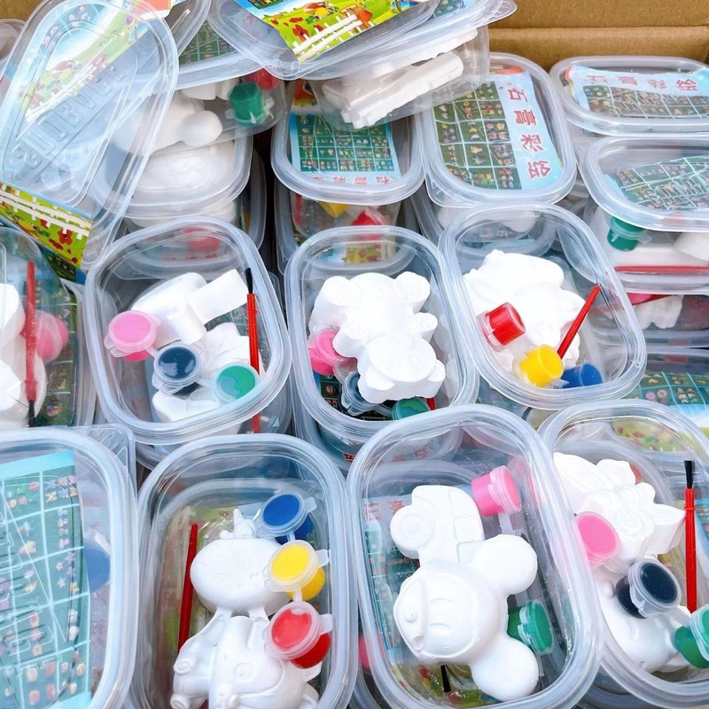 Plaster graffiti DIY paint drawing coloring Plaster Figure Painting Set ...