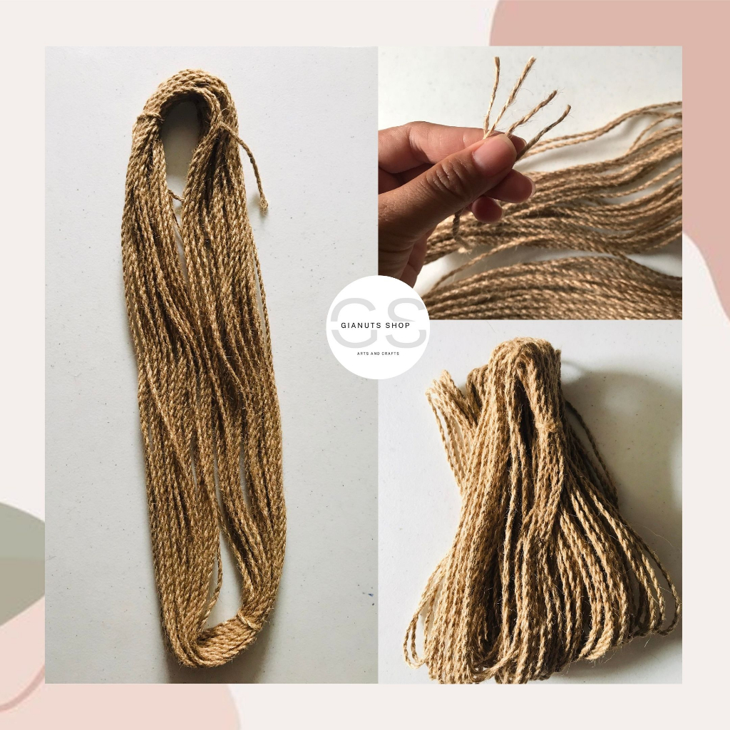 Jute Rope 30 meters Twisted Heavy Duty Twine 4ply String for Crafting ...