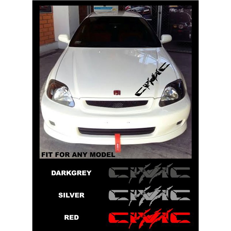 Honda Vtec Civic Sir Hood Sticker Fit for all model | Shopee Philippines