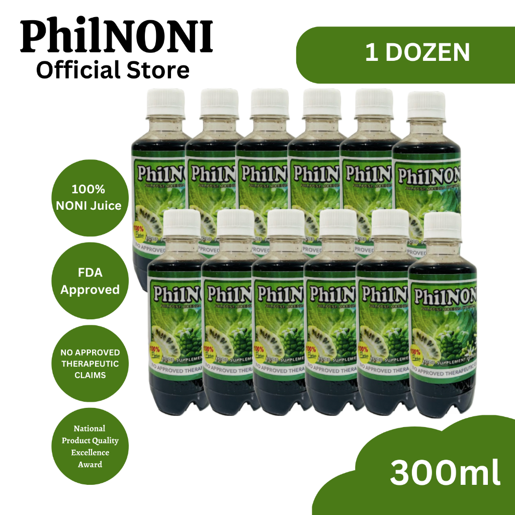 PhilNONI Juice 300mL 1 DOZEN | Made from the top quality NONI Fruits ...