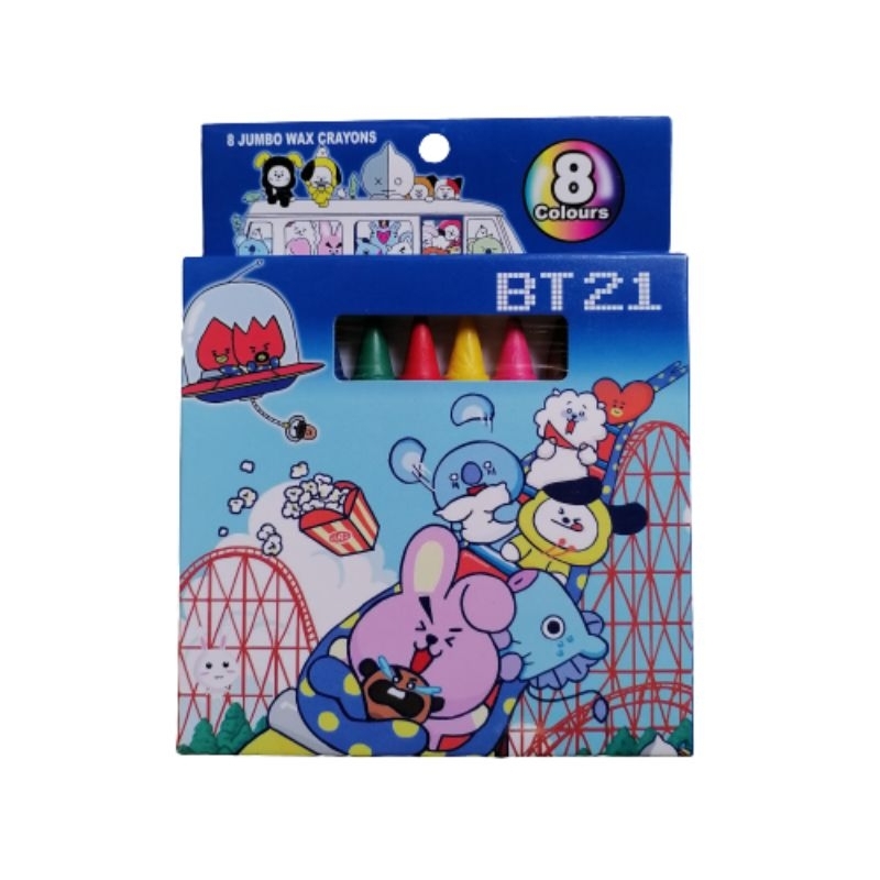 8 Colors Jumbo Crayons New Design Characters. | Shopee Philippines