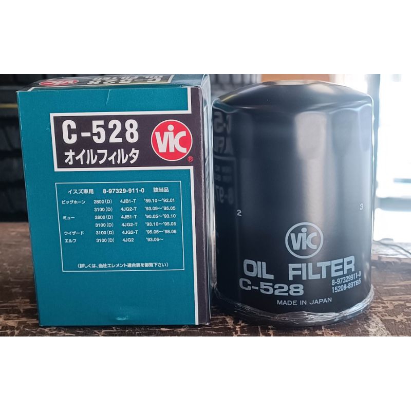 VIC OIL FILTER C-528 ISUZU 4JB1, TROOPER 4JG2, NHR, GALANT, LANCER l ...