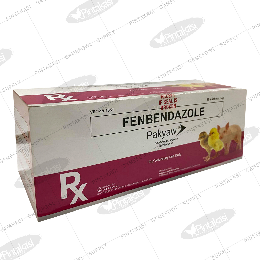 Fenbendazole Pakyaw Powder Dewormer 4g x 48 sachet per box for Gamefowl ...