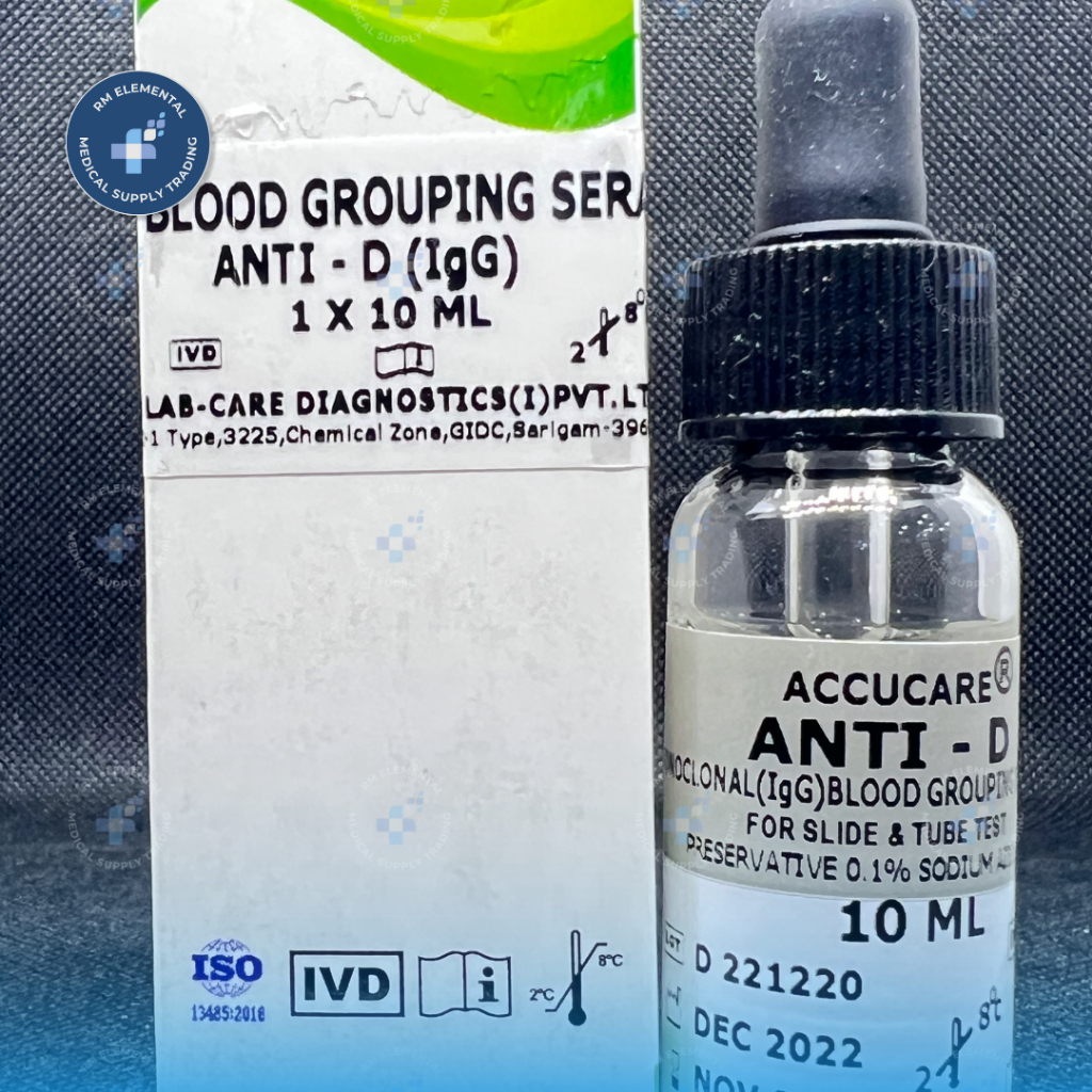 Blood Typing Sera (ACCUCARE) ANTI A&B SET/ ANTI D | Shopee Philippines