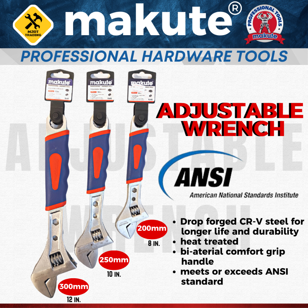 MAKUTE JAPAN HIGH QUALITY ADJUSTABLE WRENCH (CR-V) (LIYABE) | Shopee ...