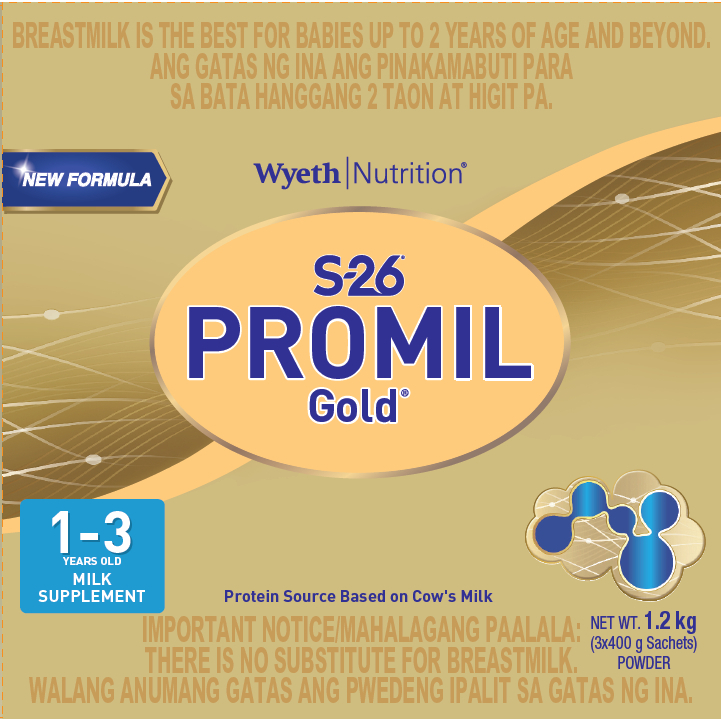 S26 PROMIL Gold® Three milk supplement for kids 1-3 years old bag in ...
