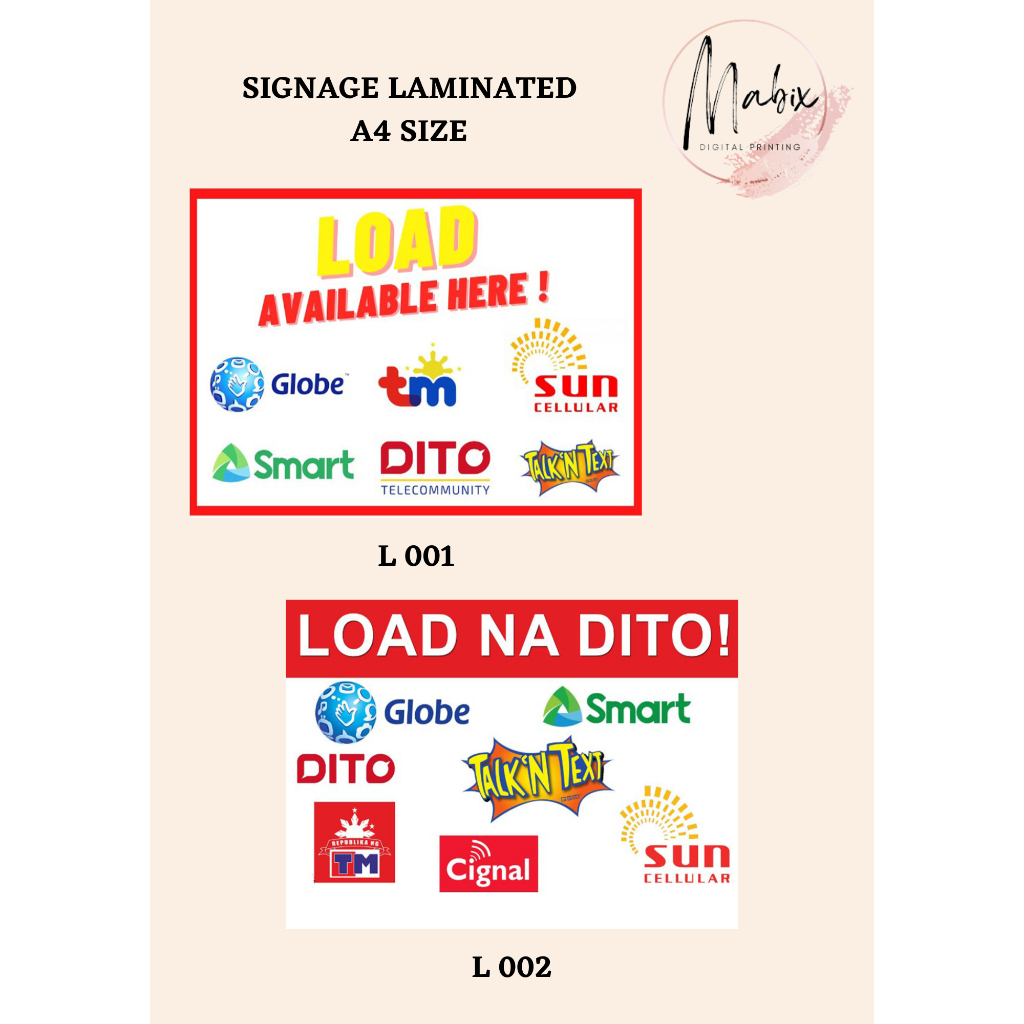 Signage Laminated A4 Gcash | Shopee Philippines