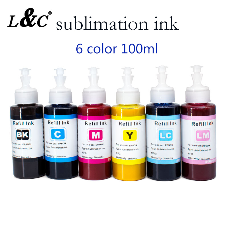 L&C Sublimation Ink 100ml Sublimation Ink For Modified Printer Paper 6 ...