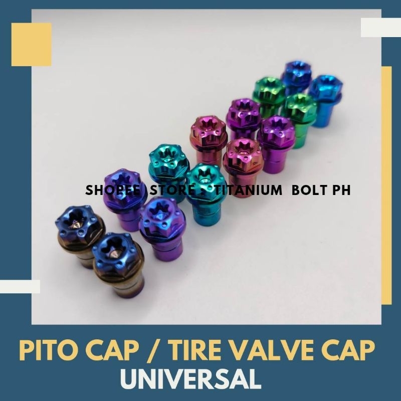GR5 TITANIUM BOLTS PITO CAP / TIRE VALVE UNIVERSAL. PARES | Shopee ...