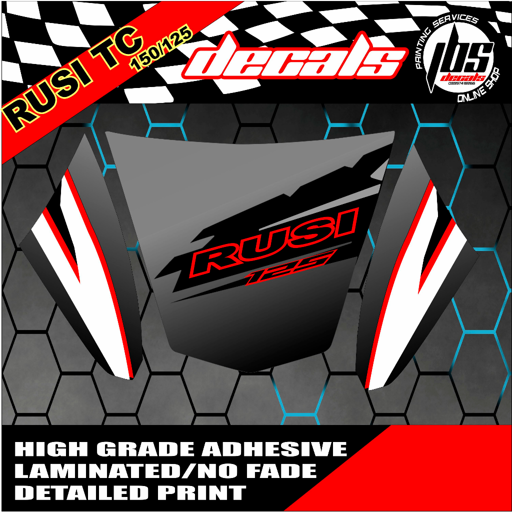 RUSI TC COWLING STICKER DECALS | Shopee Philippines