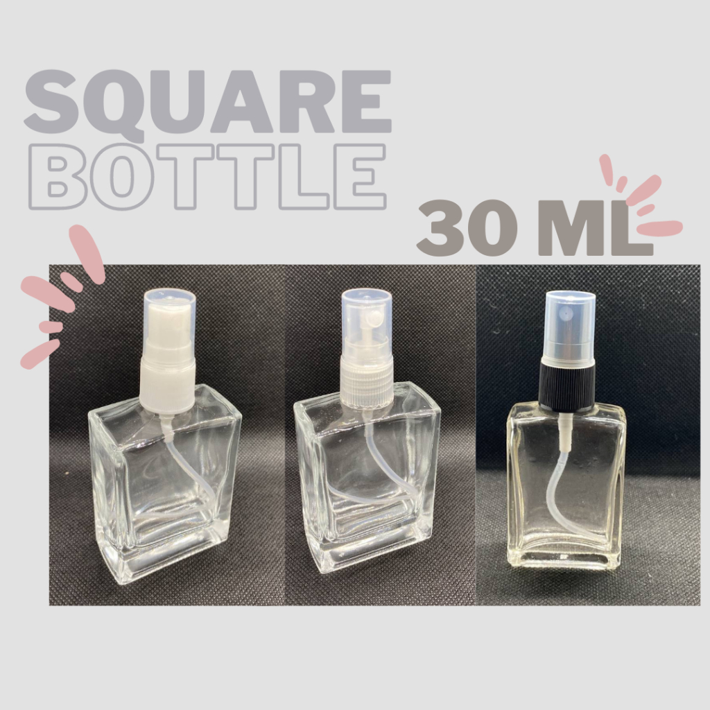 Square Perfume Bottle Clear or Frosted 50ml/30ml | Shopee Philippines