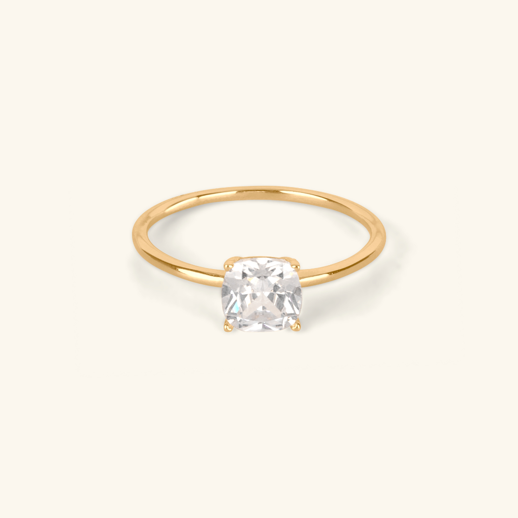 Foundry 14k Square Cut Stacker Ring Gold | Shopee Philippines