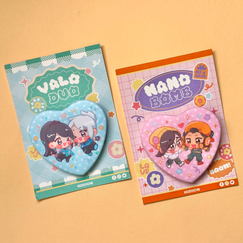 Valorant Jett Sage Duo | KJ Raze Nanobomb Heart Pin | Shopee Philippines