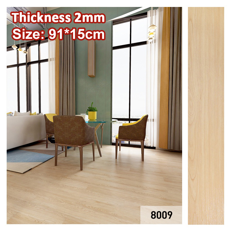 Floor Stickers 36pcs 2mm thick Wooden Design 91X15 cm Vinyl Adhesive ...