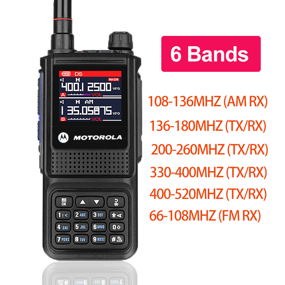 【Free headset】Motorola Walkie Talkie GP338 Plus Dual Band VHF/UHF AM ...