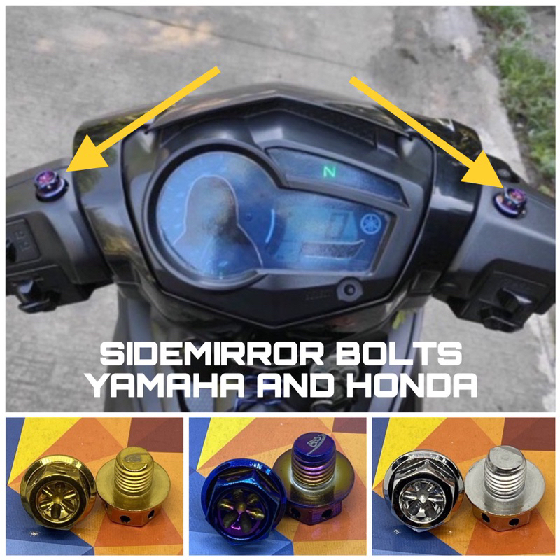 Heng Side Mirror Bolts for Yamaha | Honda (SOLD BY PAIR) | Shopee ...
