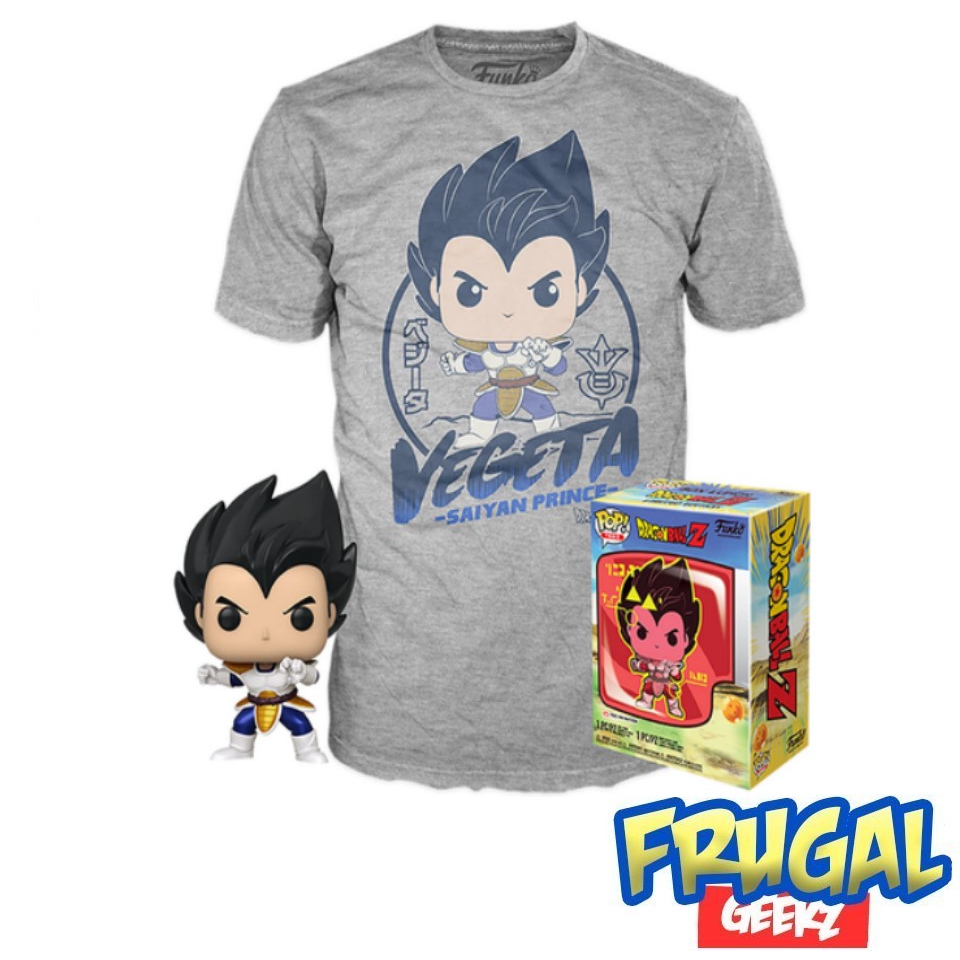 Funko Pop! Dragon Ball Z - Vegeta Metallic Vinyl Figure & T-Shirt Box ...
