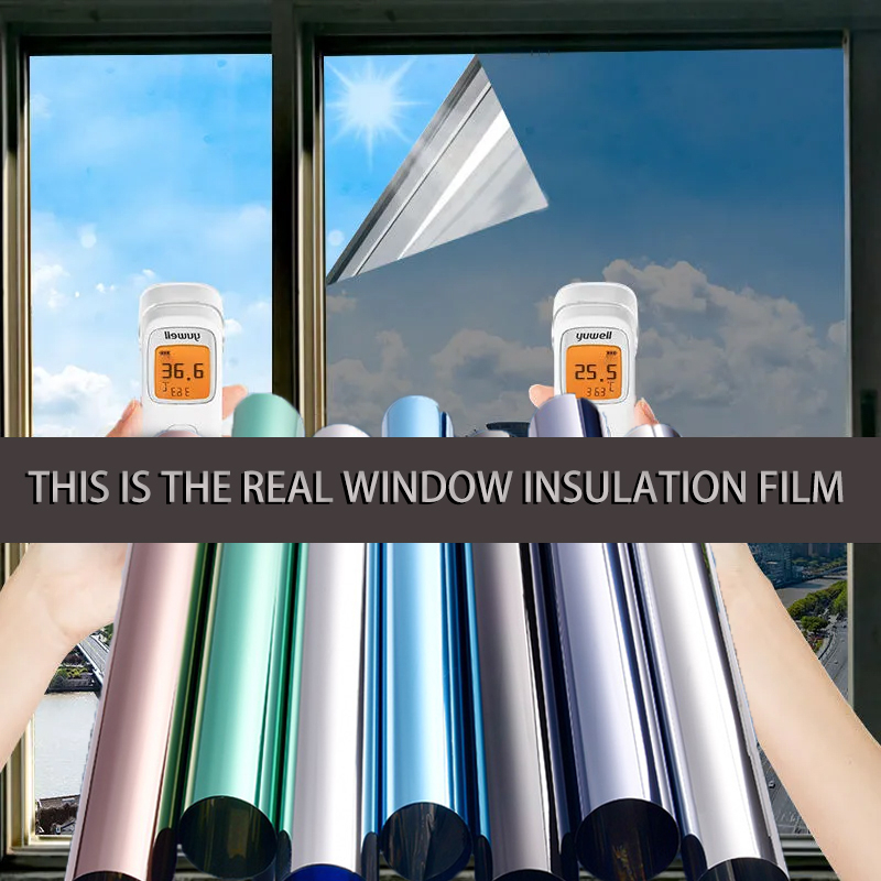 Window Film Anti UV One Way Mirror Privacy Film Insulation Sticker ...