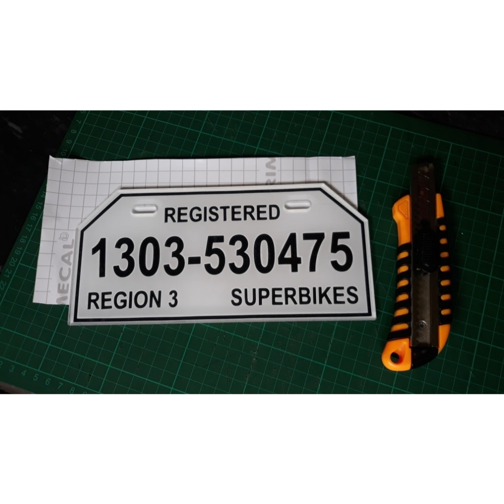 Motorcycle Temporary Plate, Improvised Plate Number LTO Standard ...