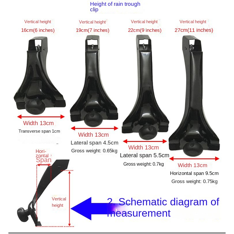 Gutter Mount Clamps 4 pcs 6 , 7 and 11 inches height | Shopee Philippines