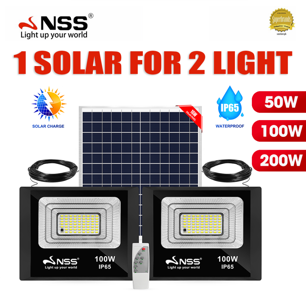NSS New Upgrade Solar flood light 50w/100w/200W IP65 solar light ...