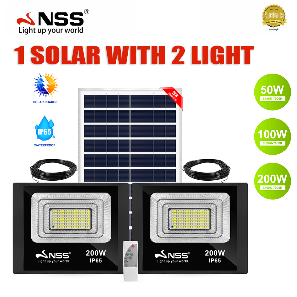NSS Solar light solar flood light Solar Panel 16W Solar lights outdoor ...