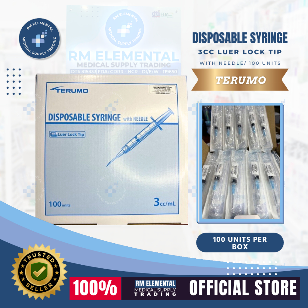 [ BOX ] TERUMO 3cc Syringe 100s HARDBOX | Shopee Philippines
