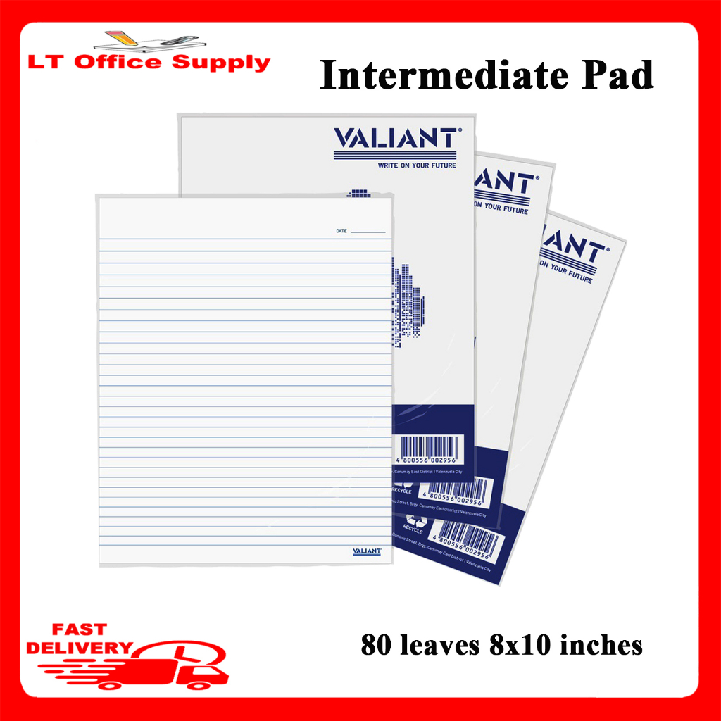 1 pad Valiant Intermediate Pad 80 Leaves size 8x10inches | Shopee ...