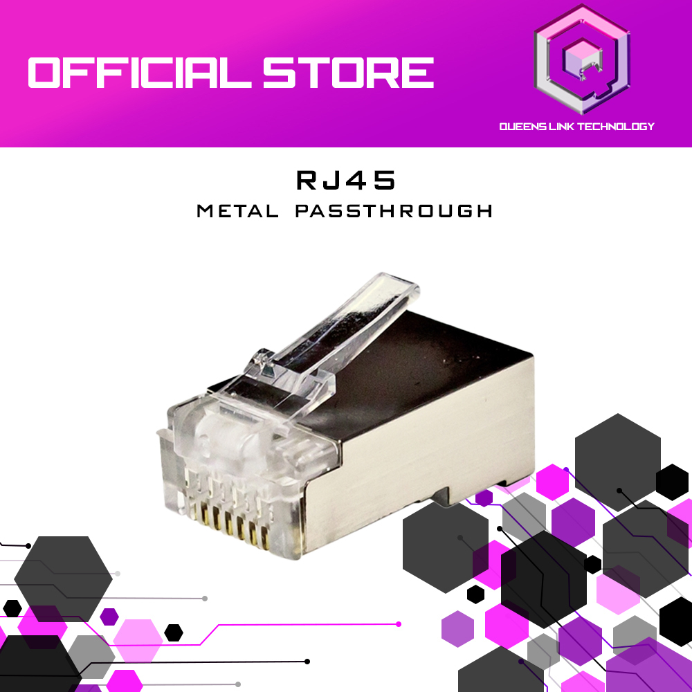 RJ45 METAL PASSTHROUGH (100pcs) | Shopee Philippines