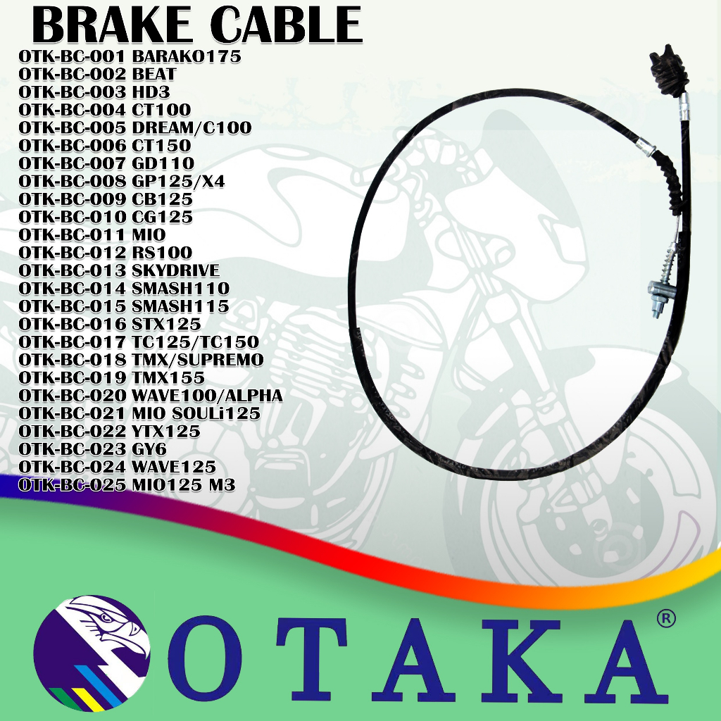 (OTAKA) BRAKE CABLE for VARIOUS MODEL AND BRANDS OF MOTORCYCLE | Shopee ...