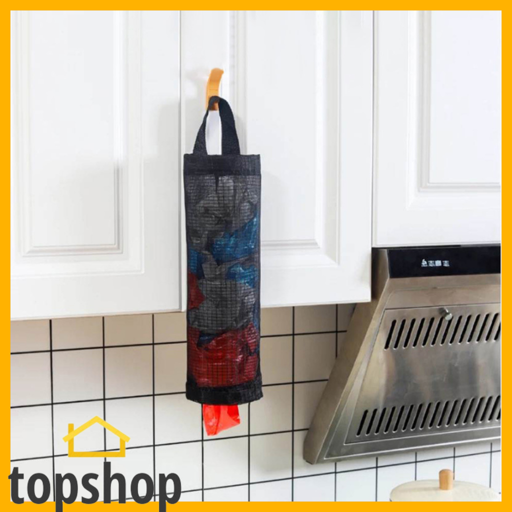 TOPSHOP Kitchen Grocery Bag Home Holder Wall Mount Plastic Bag Holder ...