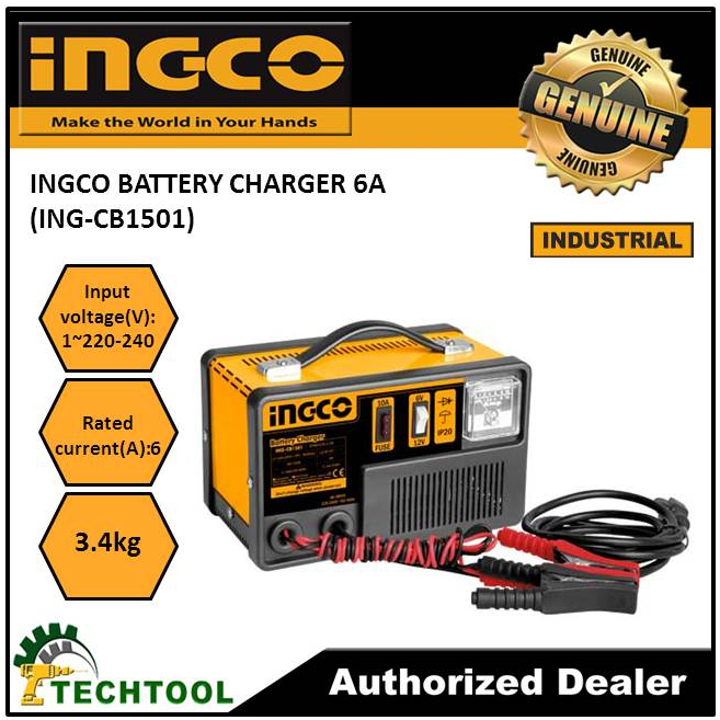 INGCO BATTERY CHARGER 6A (ING-CB1501) | Shopee Philippines