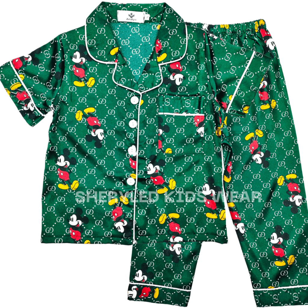Kids Set Silk Pajamas Boys Clothes Sleepwear random | Shopee Philippines