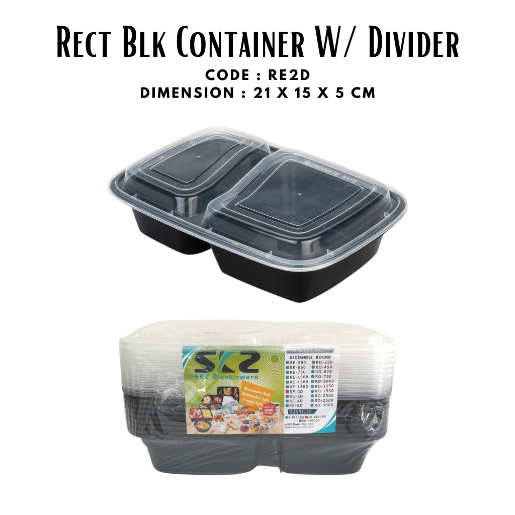 REC CONTAINER W/ DIVIDER / FOOD KEEPER / FOOD STORAGE / CONTAINER W ...