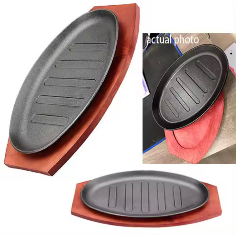 SIZZLING PLATE 25cm Kitchen Cookware Plate Outdoor Grilled BBQ Sizzling ...