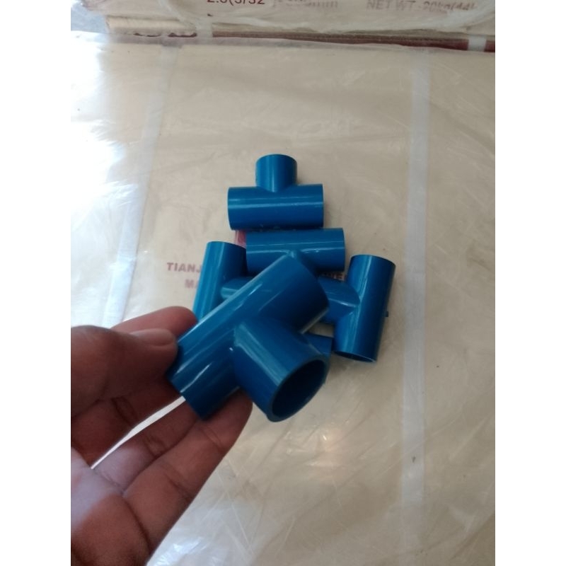 PVC Tee pipe elbow blue | Shopee Philippines